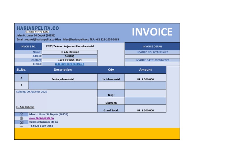 Invoice: SL - No. Description Qty Amount | PDF