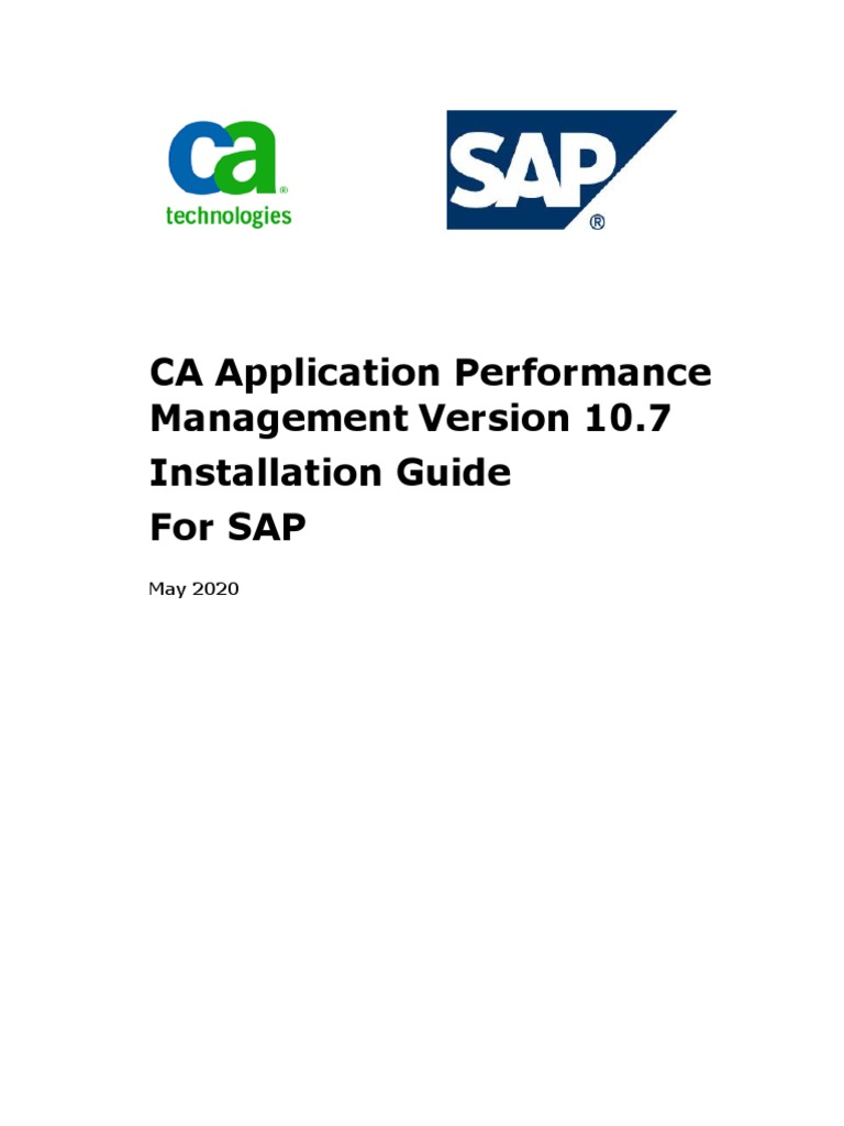CA Application Performance Management Installation Guide For Sap | PDF | Java (Programming ...