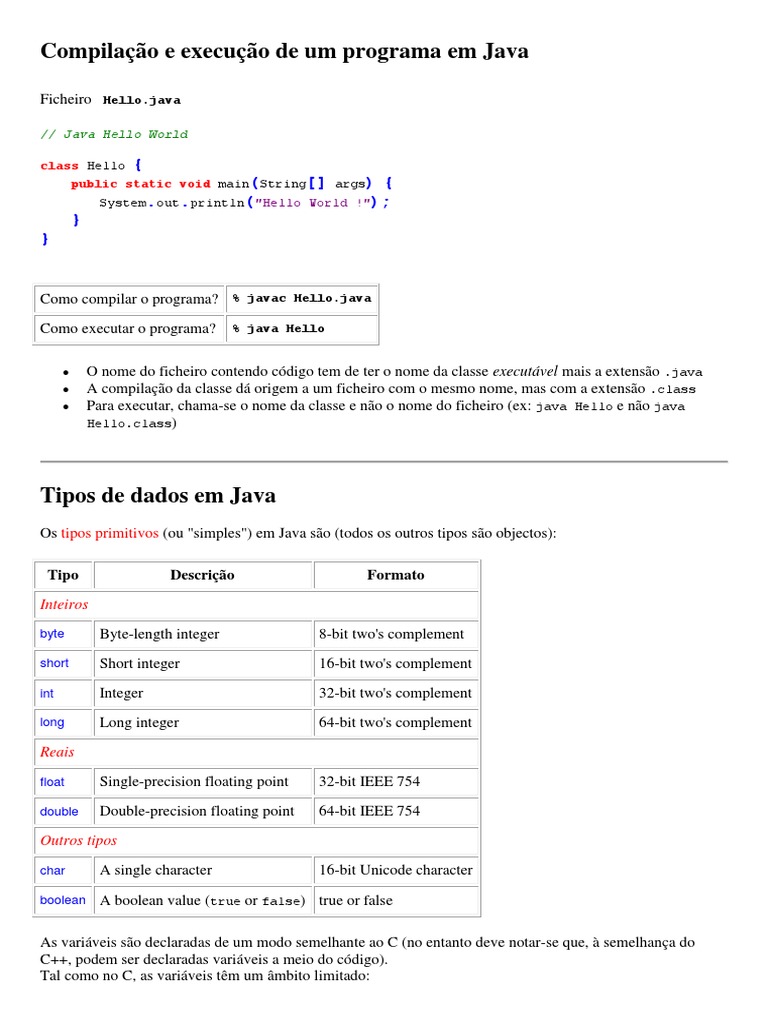 Resumo Java Pdf Classe Programação De Computadores Java Linguagem De Programação