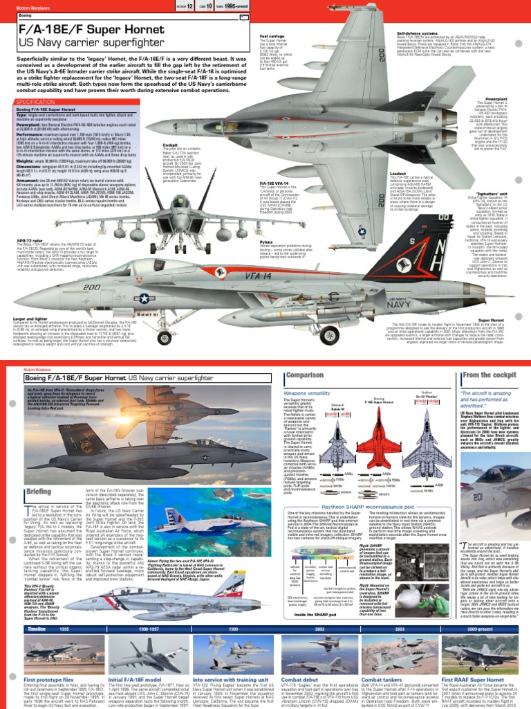 F/A-18E/F Super Hornet Overview | PDF | Mc Donnell Douglas F/A 18 ...