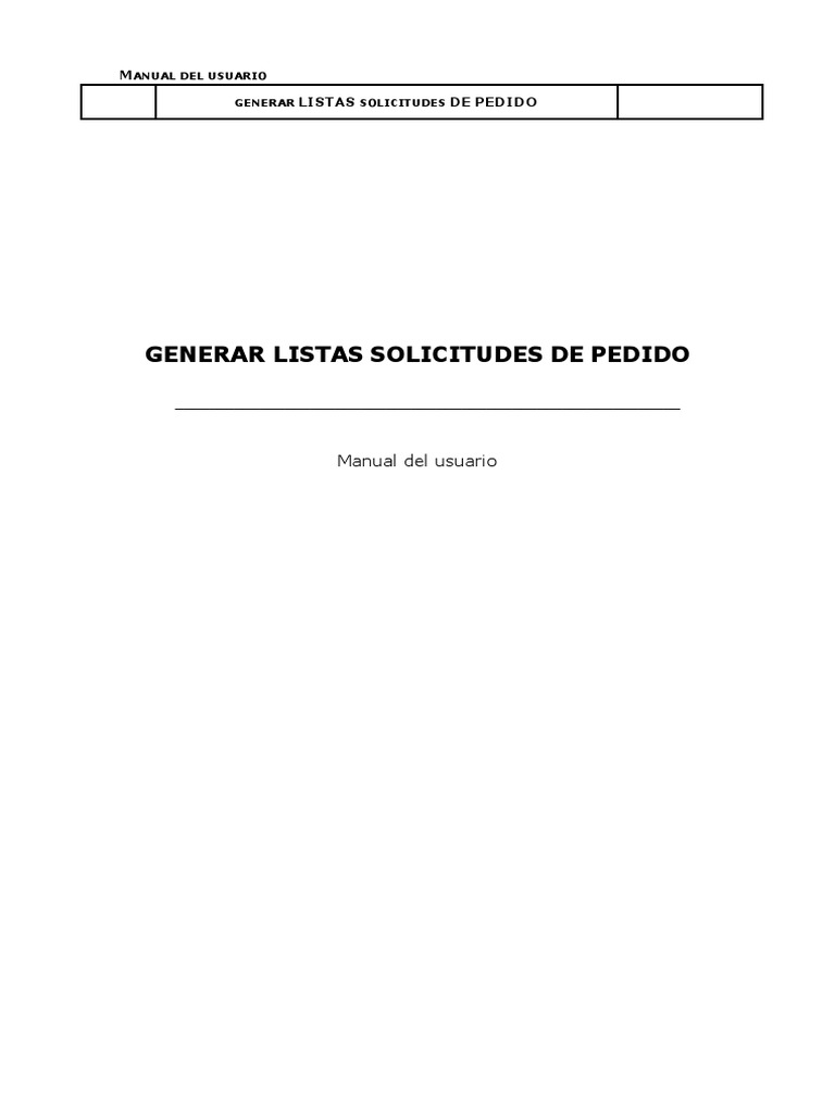 Generar Lista de Solped en Sap | PDF | Informática | Software