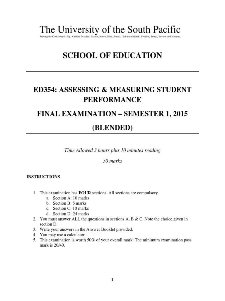 Assessing Student Performance: An Analysis of Assessment Methods ...