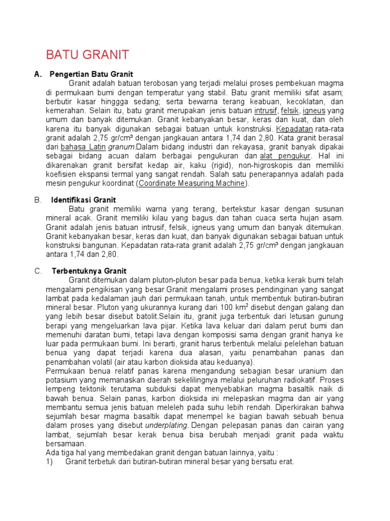 Batu Granit | PDF