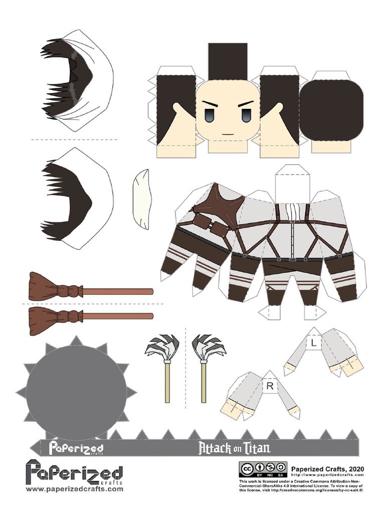 Attack On Titan - Levi (Cleaning) Papercraft | PDF