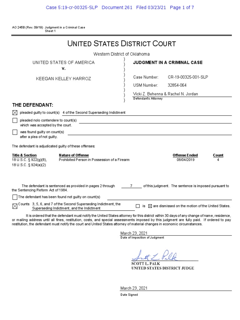 Sentencing Document | PDF | United States Federal Probation And ...