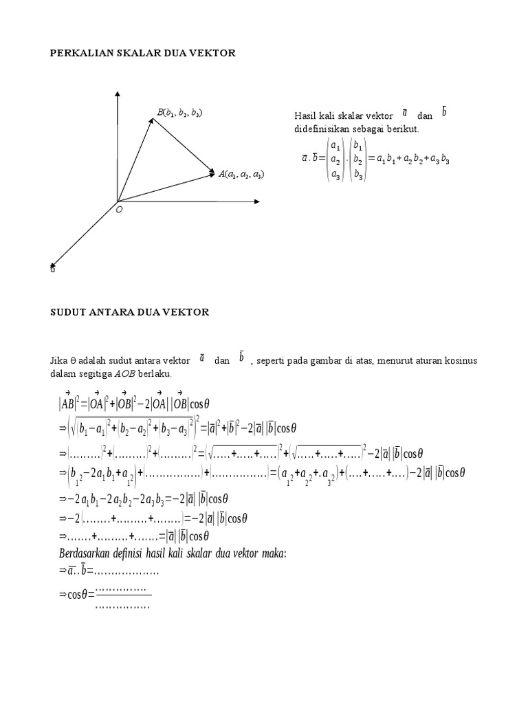 Lks 03 Perkalian Skalar Dua Vektor | PDF