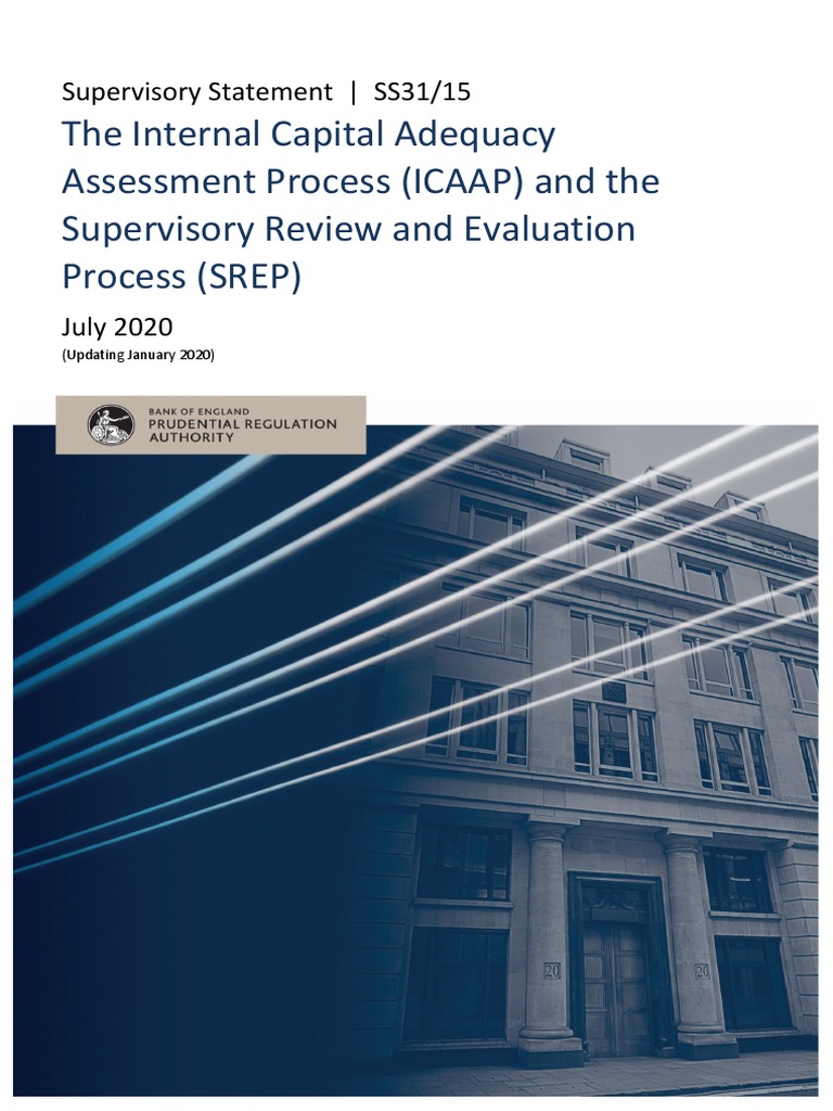 PRA SS31-15-ICAAP-SREP - Jul20 | PDF | Stress Test (Financial) | Pension