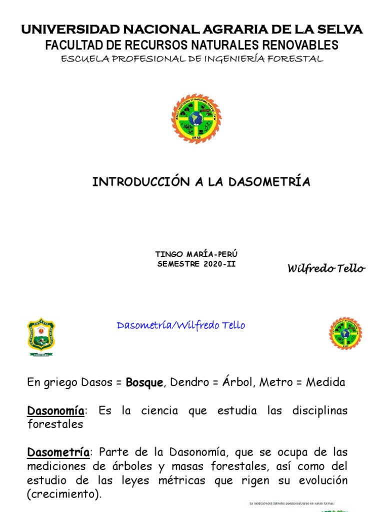 1 Dasometría | PDF | Los bosques | Arboles