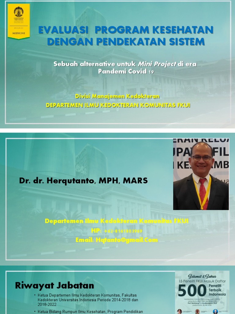 Prinsip Evaluasi Program Kesehatan | PDF