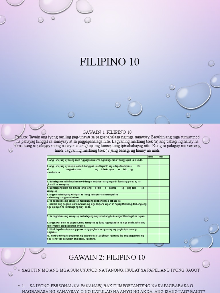 Filipino 10 3RD Quarter | PDF