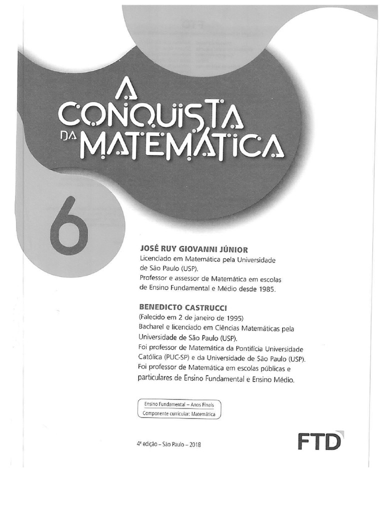 Livro 6º Ano Matemática Professor | PDF