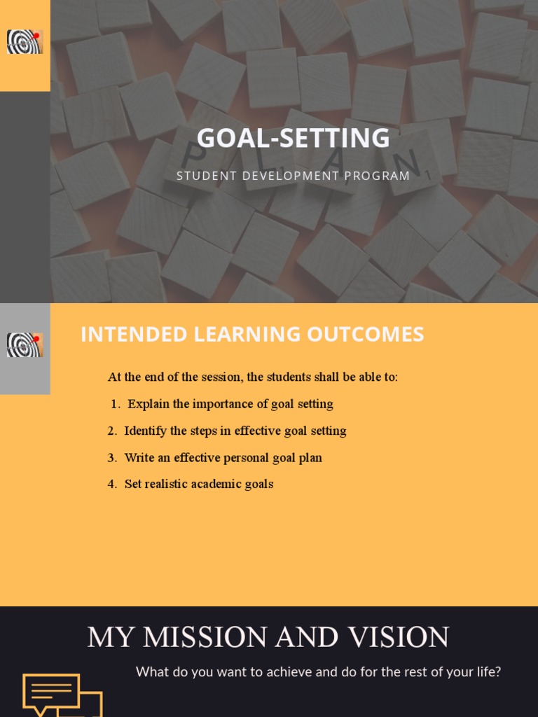 SDP 2 Goal-Setting | PDF | Goal Setting | Goal