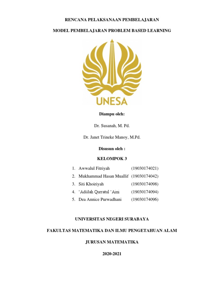 K3 - RPP Model PBL | PDF