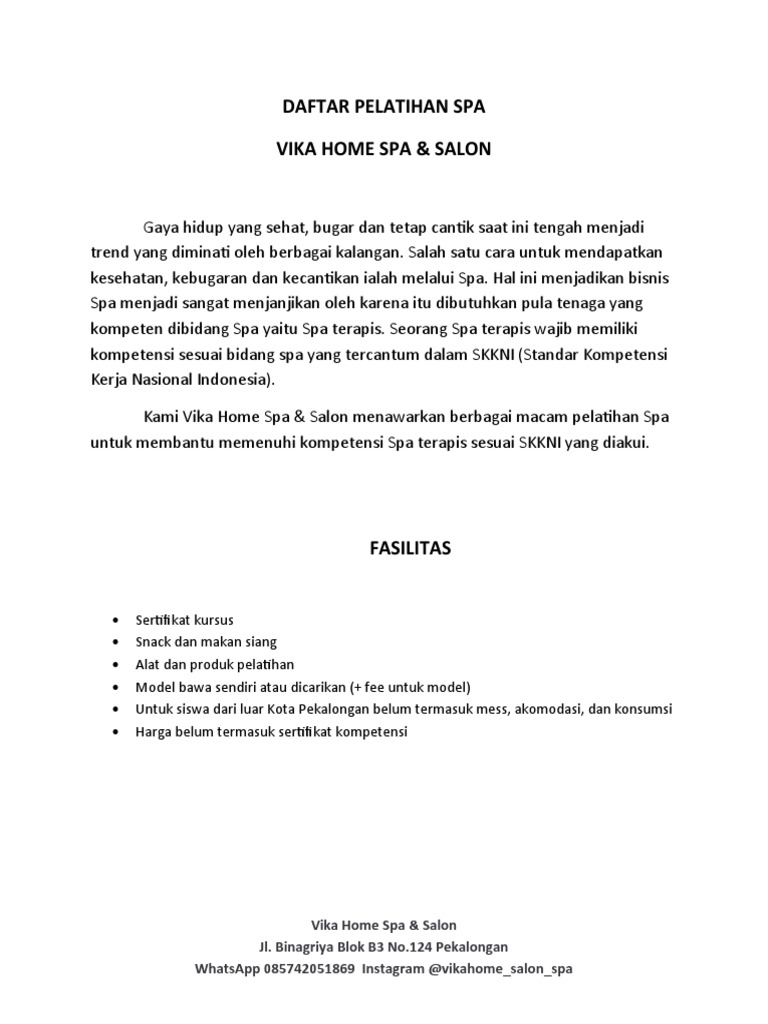 Paket Pelatihan | PDF