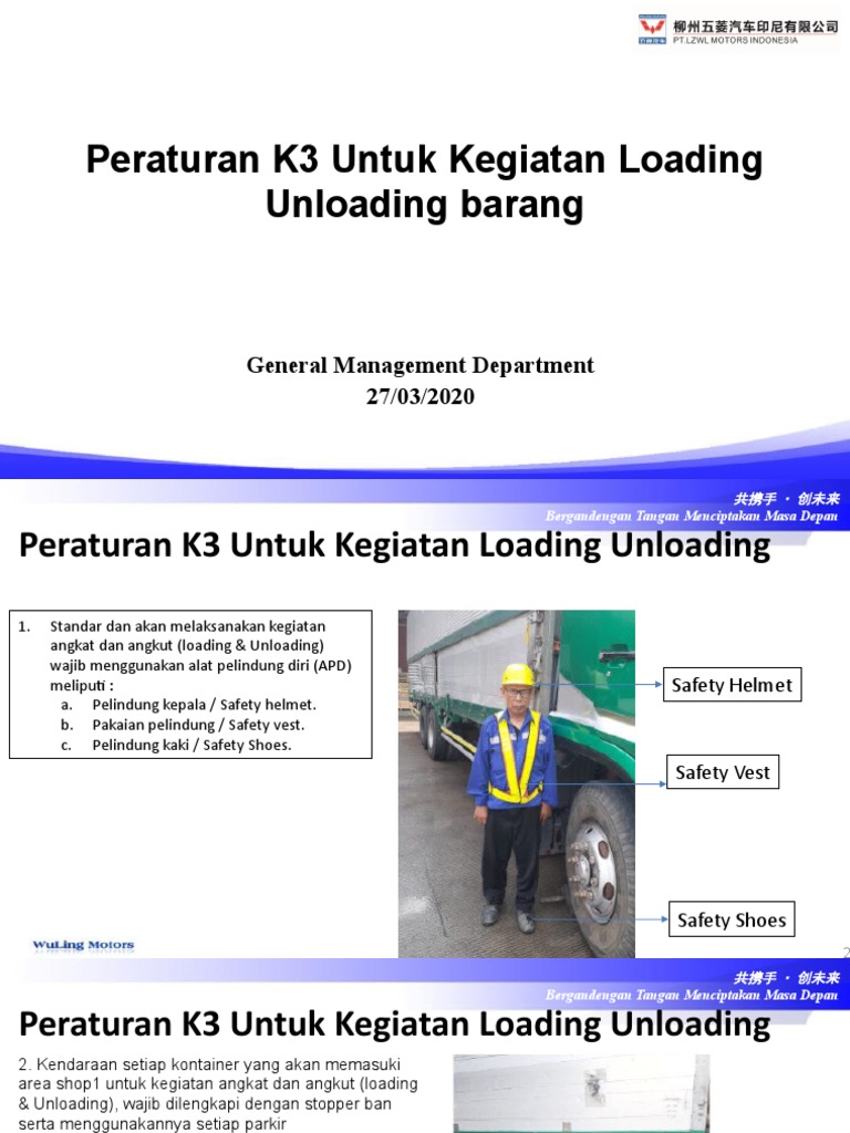 Peraturan K3 Untuk Kegiatan Loading Unloading | PDF | Griya & Taman