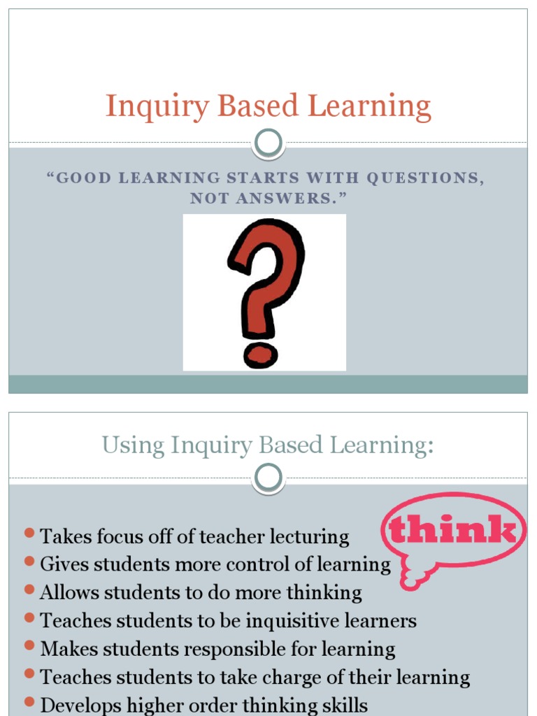 Asking Questions, Its Importance | PDF | Inquiry Based Learning | Question