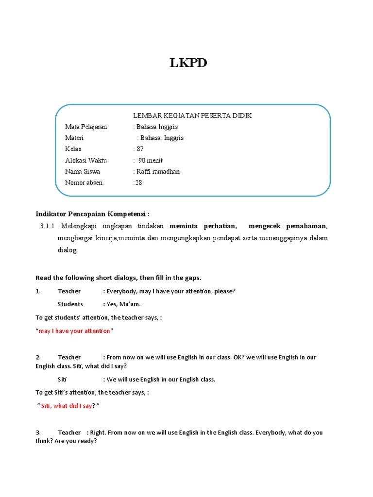 English Interaction Activities for Students | PDF | Weather | Nature