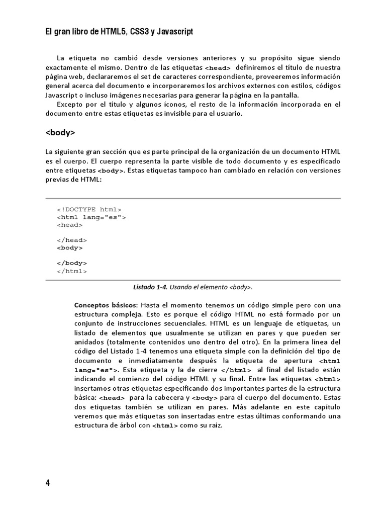 El Gran Libro de HTML5, CSS3 y Javascript | PDF