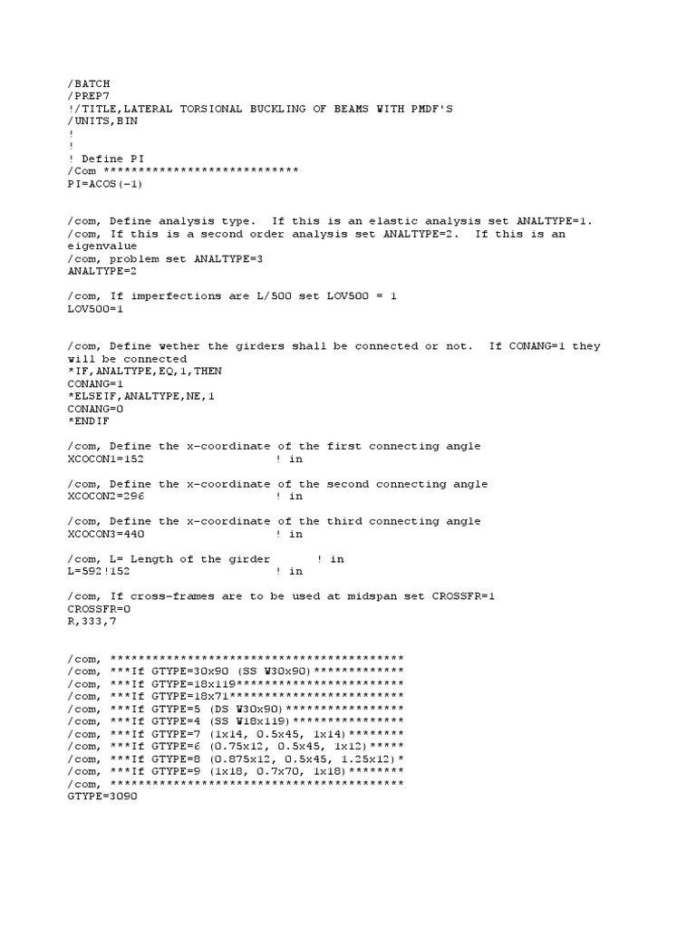 Ansys Apdl Code Example Pdf Youngs Modulus Elasticity Physics