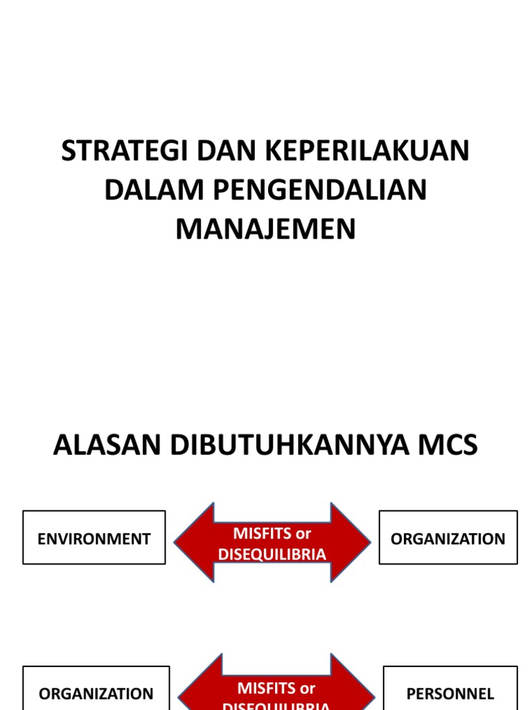 2 MCS Envi-Strategy - Behavior | PDF | Strategic Management | Goal