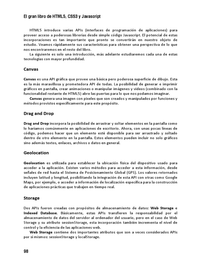 Canvas: El Gran Libro de HTML5, CSS3 y Javascript | PDF | Software de ...