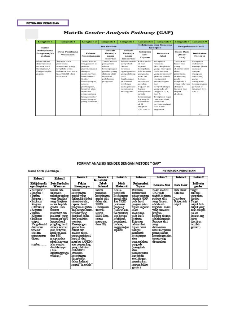 Analisis Gender dengan Metode GAP | PDF