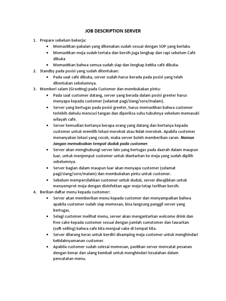 Job Description Server | PDF