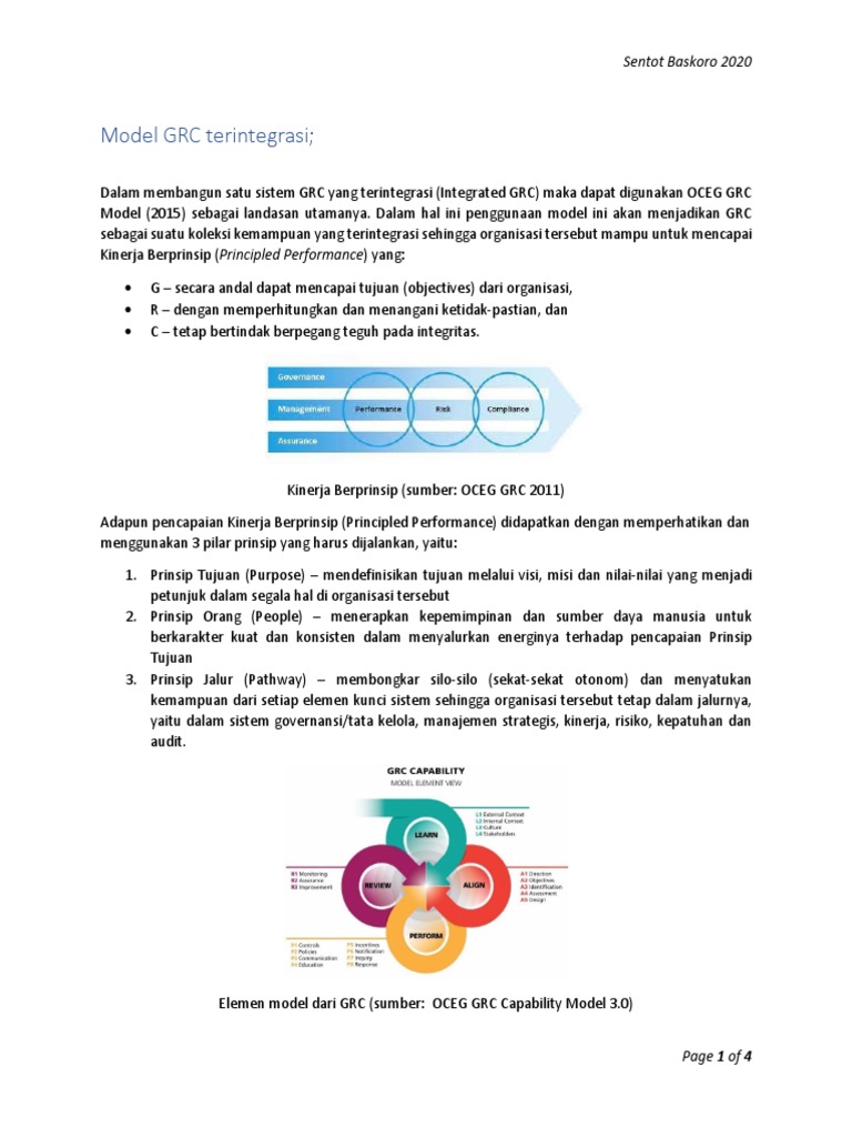 Model GRC Terintegrasi | PDF