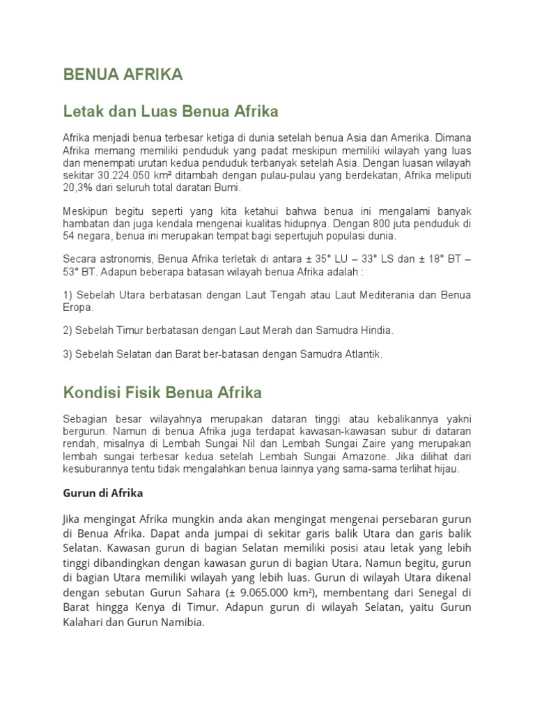 Benua Afrika | PDF