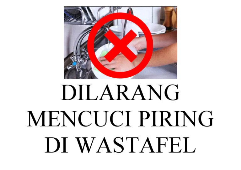 Dilarang Mencuci Piring | PDF