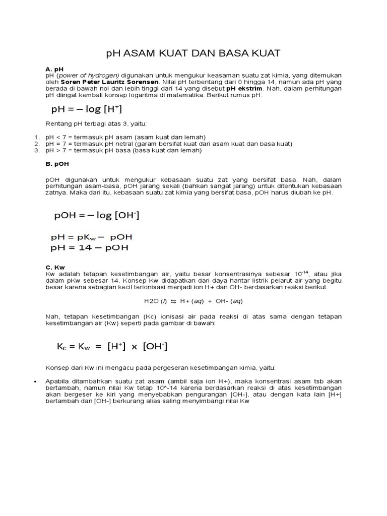 PH Asam Kuat Dan Basa Kuat | PDF | Sains & Matematika