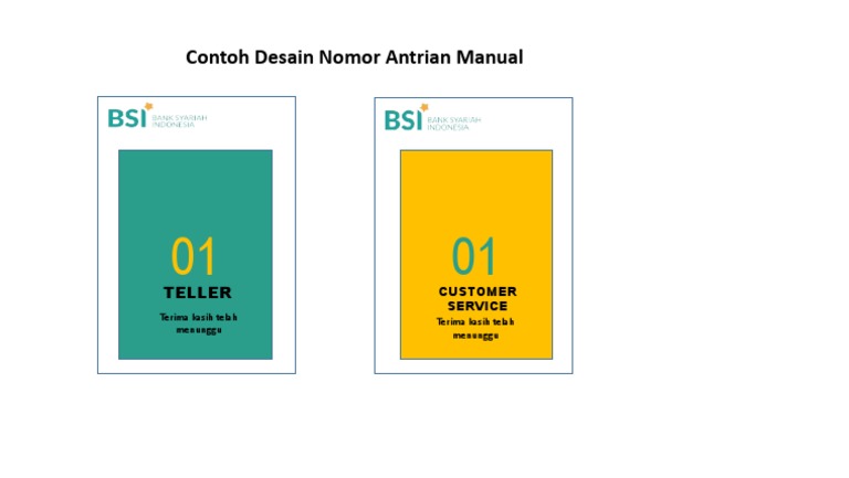 Desain Nomor Antrian | PDF