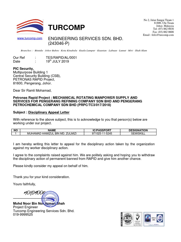 Turcomp: Engineering Services Sdn. Bhd. (243046-P) | PDF | Malaysia