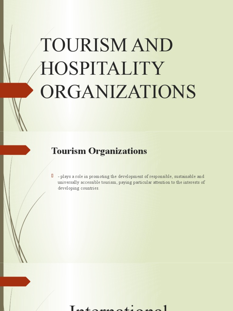Tourism and Hospitality Organizations | PDF | Tourism | Economies