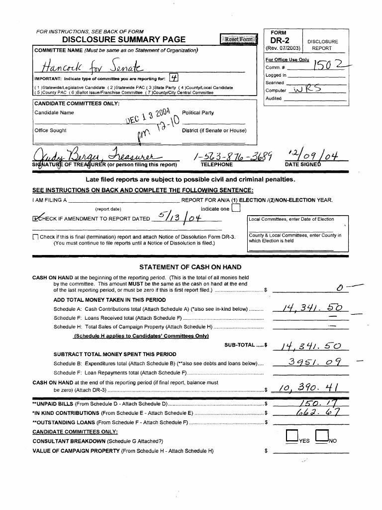 Disclosure Summary Page DR-2 | PDF | Debt | Loans