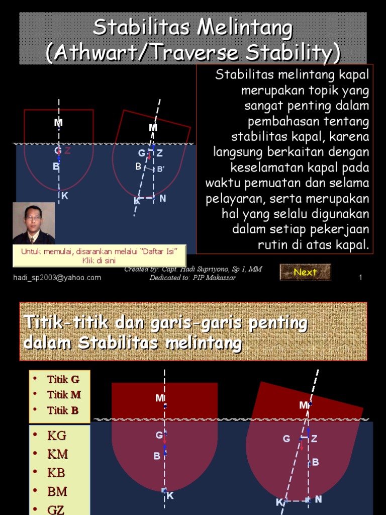 Stabilitas Melintang Kapal dan Aspek Penting | PDF