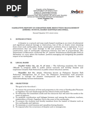 Narrative Report Drrm