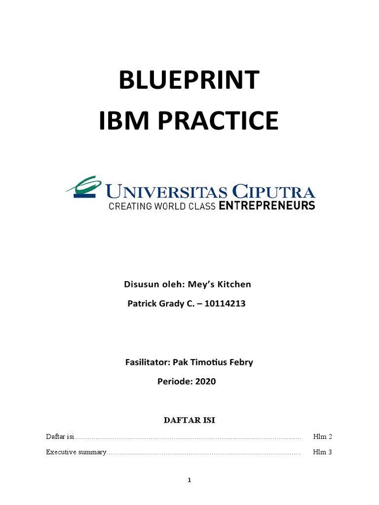 Blueprint Ibm Practice - Meys Kitchen | PDF
