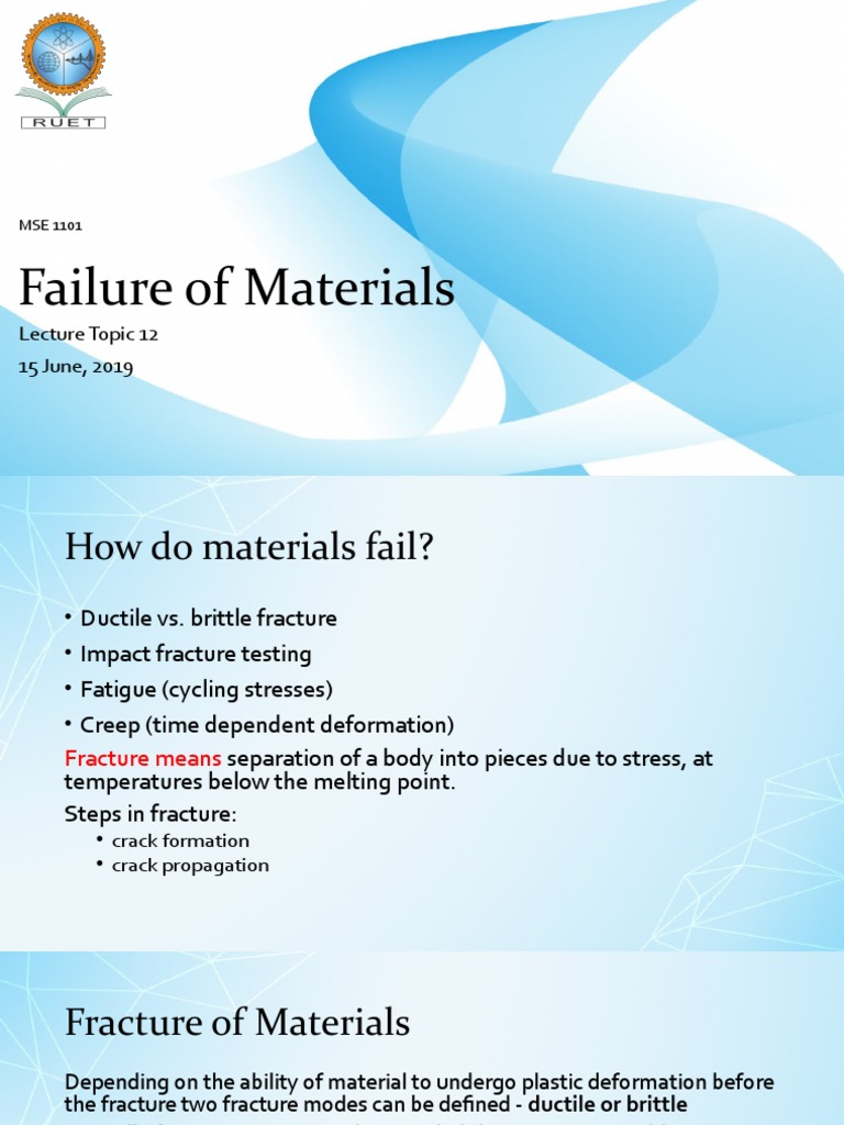 Failure of Materials | PDF | Fracture | Fracture Mechanics