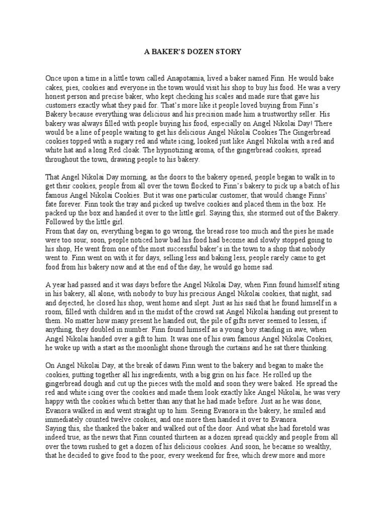 A Baker's Dozen Story | Download Free PDF | Bakery | Baking