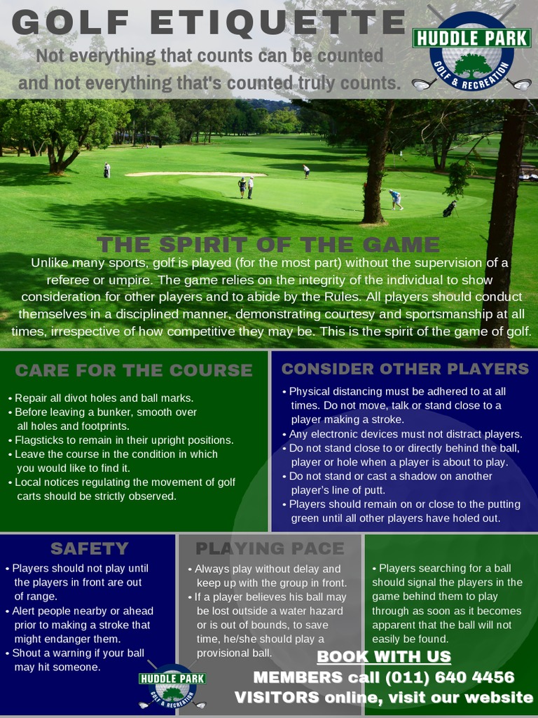 Golf Etiquette 2020 | PDF | Ball And Bat Games | Sports Rules And ...