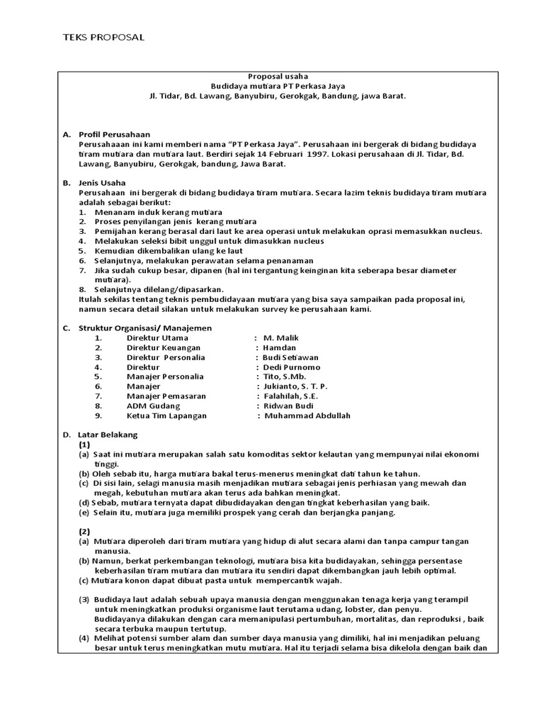 Teks Menganalisis Proposal & Tugas (D3) | PDF