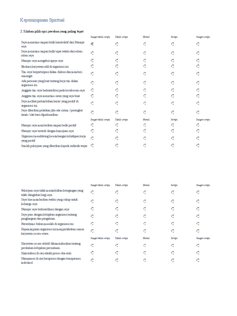 Employee Engagement Survey Template | PDF