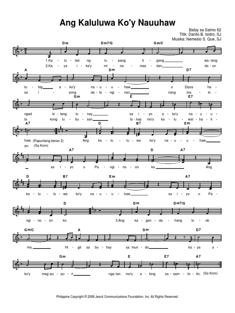 Ang Kaluluwa Ko39y Nauuhaw - Compress | PDF
