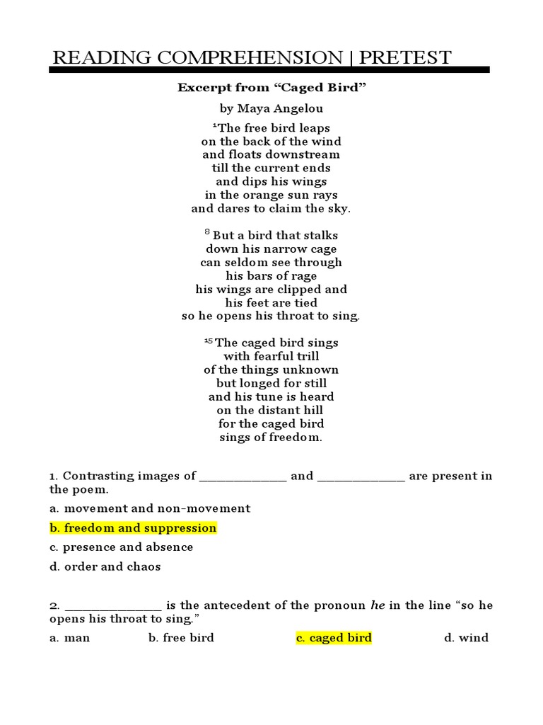 Reading Comprehension Pre Test | PDF | Stream | Flood