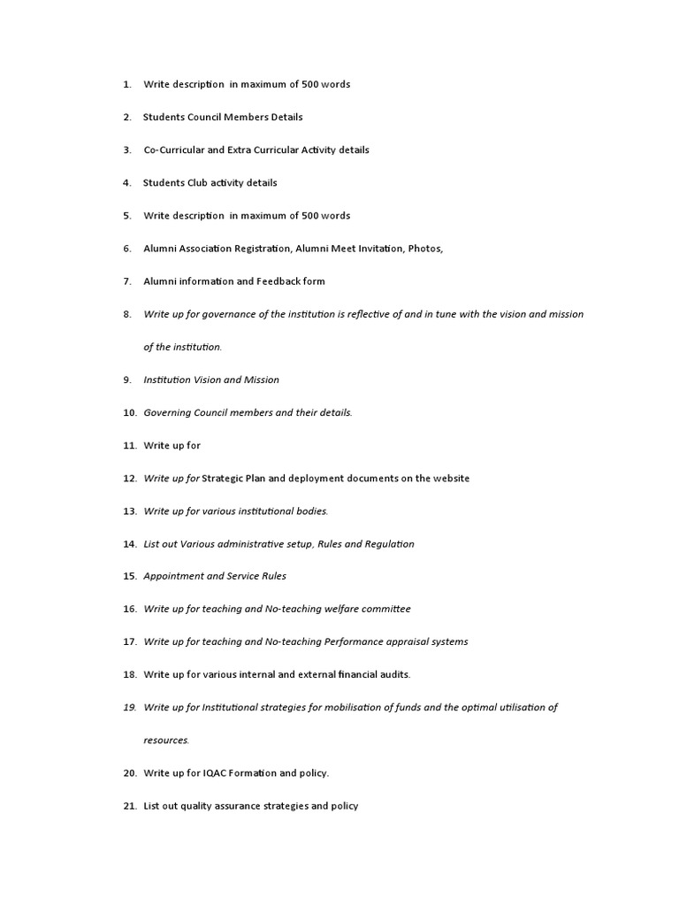 Write Description In Maximum Of 500 Words PDF