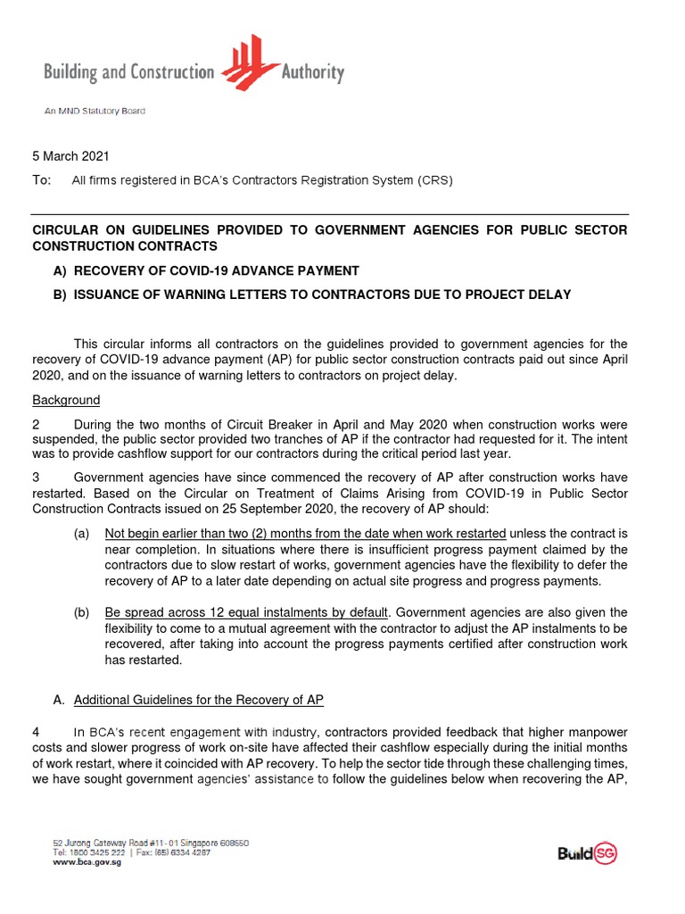Circular On Guidelines Provided To Gov Agencies | PDF | Economies ...
