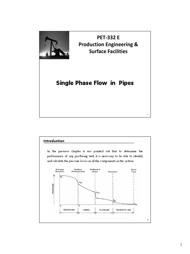 Single Phase Flow in Pipes | PDF | Reynolds Number | Laminar Flow