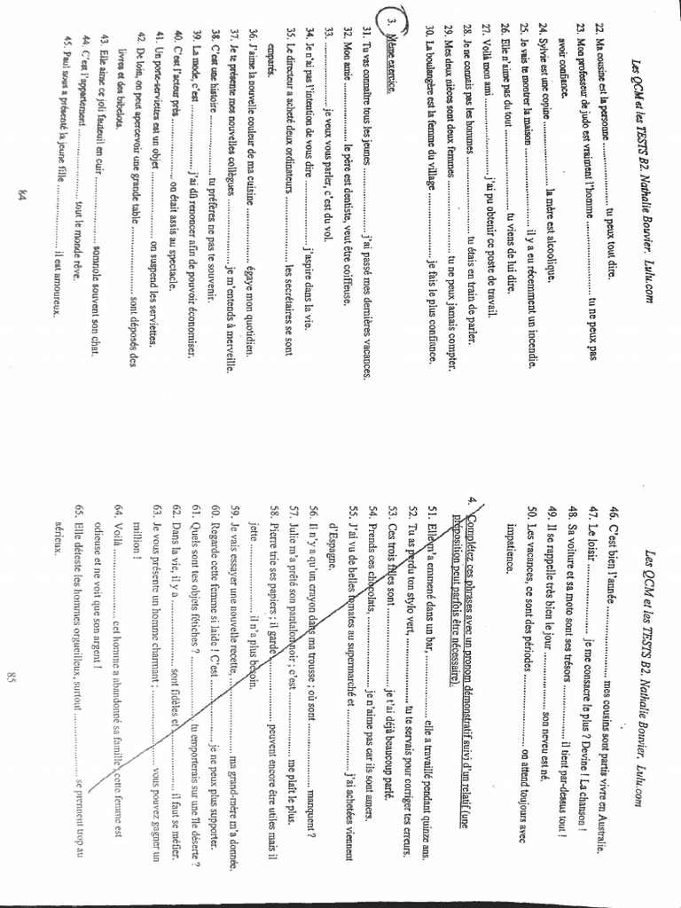 Exercises Pronoms Relatifs | PDF
