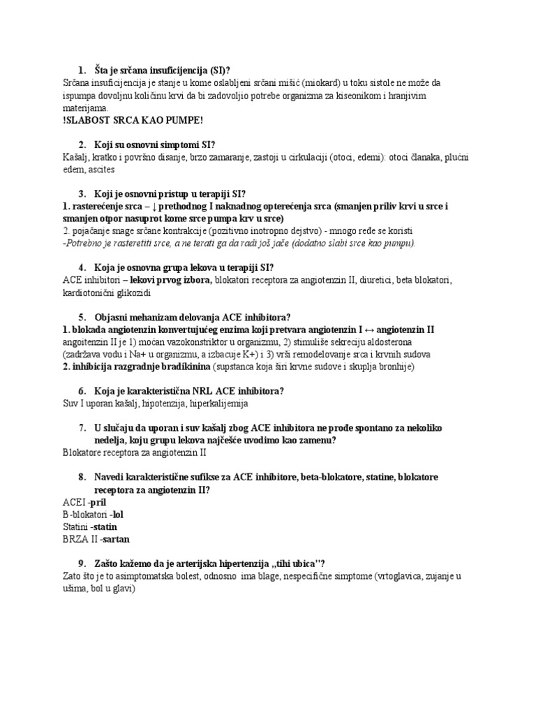 Šta Je Srčana Insuficijencija | PDF